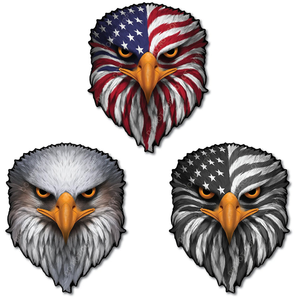 Reflective Eagle USA Flag Decal – Waterproof Vinyl Sticker for Trucks ...